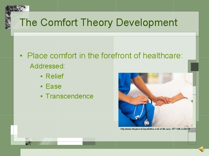 Katharine Kolcabas The Comfort Theory By Cynthia Roadcap