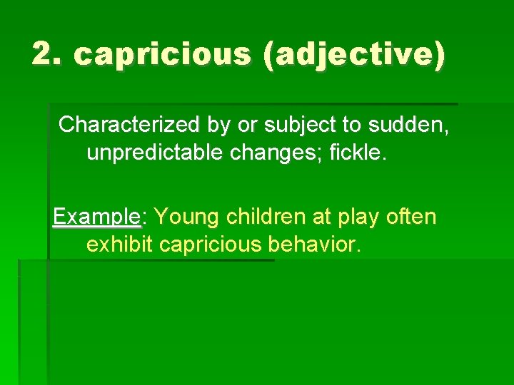 Vocabulary Lesson 2 Luck and Whim 1 2