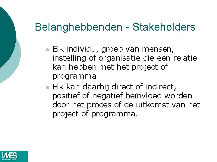 PCM voor Attachs Project Cycle Management Logisch Kader