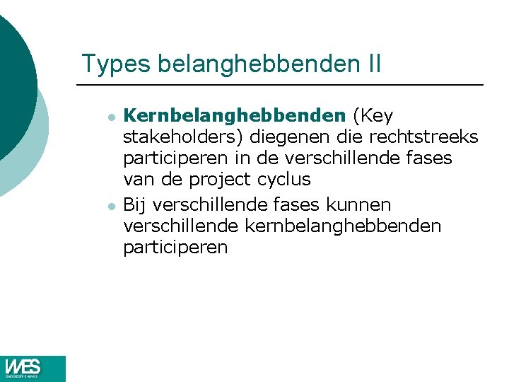 PCM voor Attachs Project Cycle Management Logisch Kader
