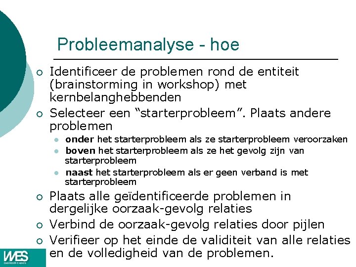 PCM voor Attachs Project Cycle Management Logisch Kader