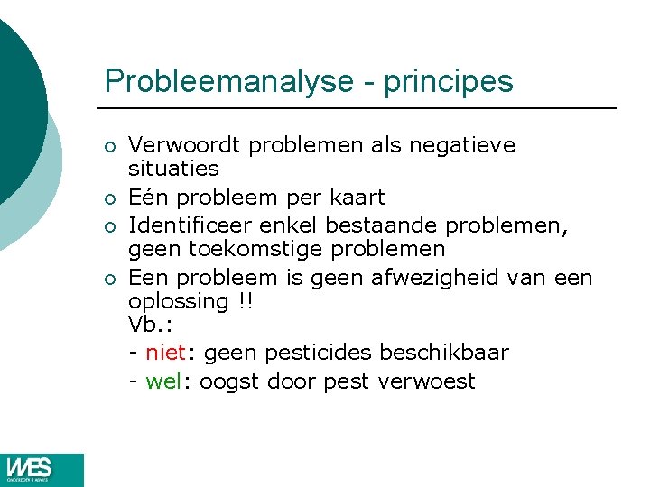 PCM voor Attachs Project Cycle Management Logisch Kader