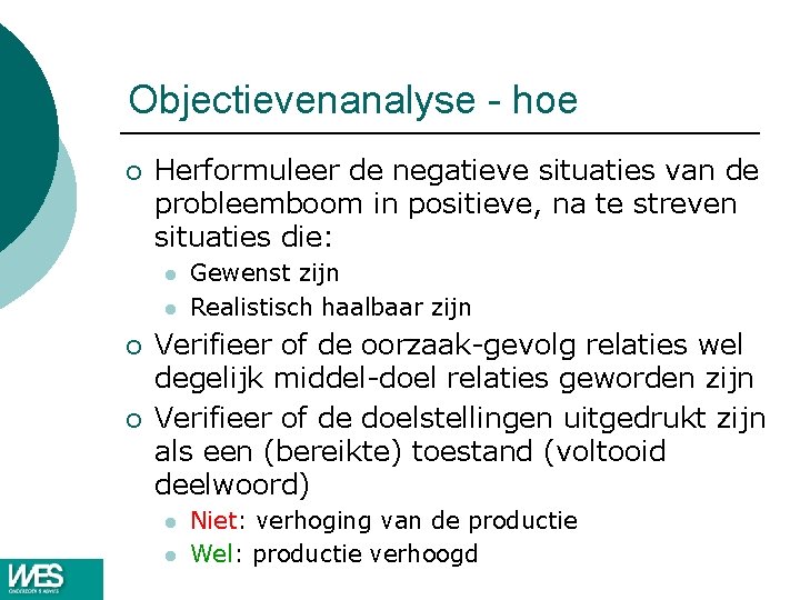 PCM voor Attachs Project Cycle Management Logisch Kader