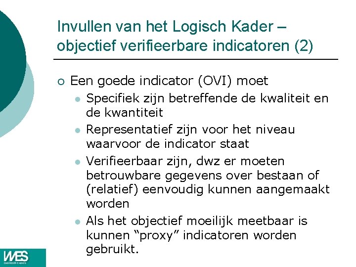 PCM voor Attachs Project Cycle Management Logisch Kader