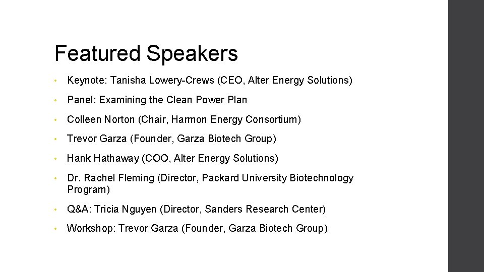 Clean Energy Conference Presented by SW EcoAction Alliance