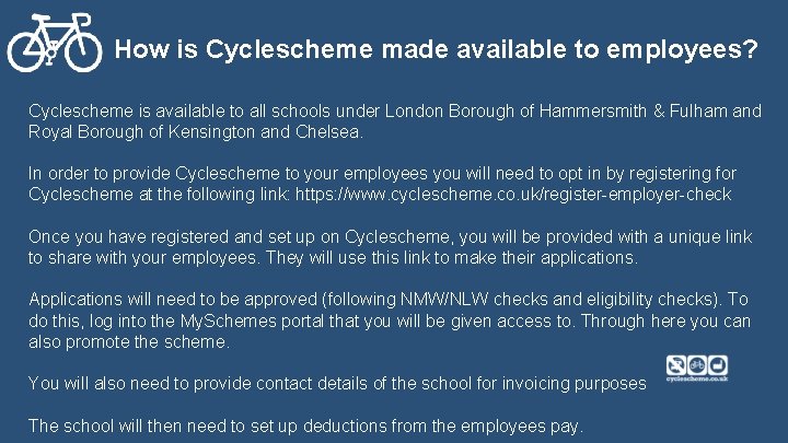 How is Cyclescheme made available to employees Cyclescheme
