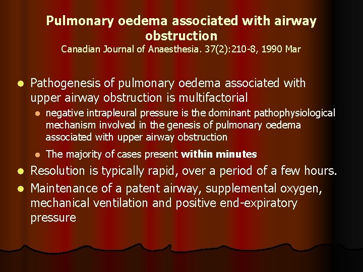 Acute Pulmonary Edema During Emergence from Anesthesia Liu