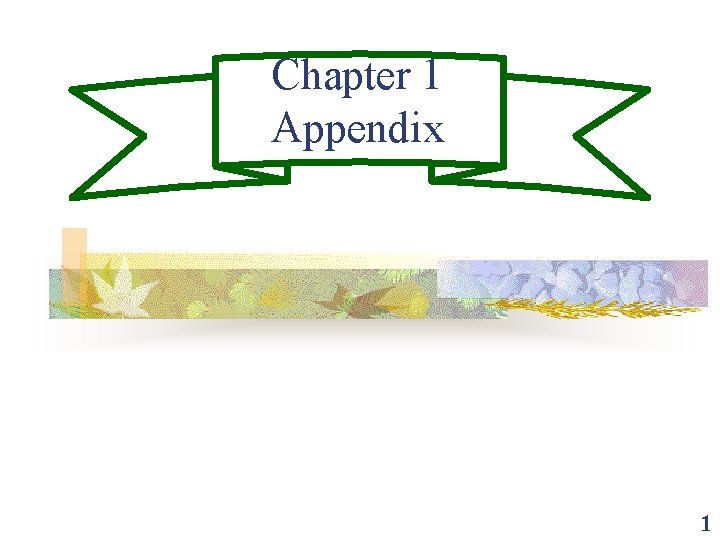 Chapter 1 Appendix 1 Indifference Curve Analysis n