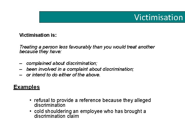 Diversity and Equality Paul Menham a Introduction and