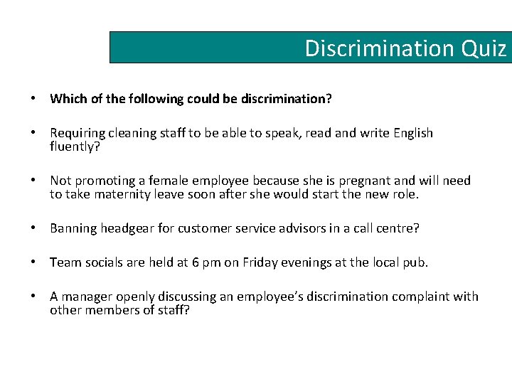 Diversity and Equality Paul Menham a Introduction and