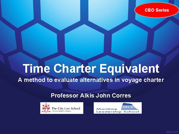 CEO Series Time Charter Equivalent A method to