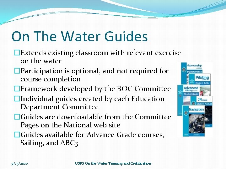 Building Your On the Water Program 9252020 USPS