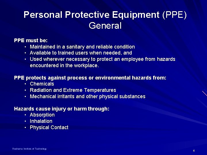 Personal Protective Equipment PPE 29 CFR 1910 Subpart