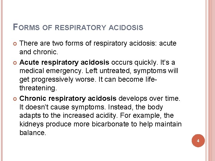 CLINICAL CORRELATION OF RESPIRATORY ACIDOSIS 1 Dr Shumaila