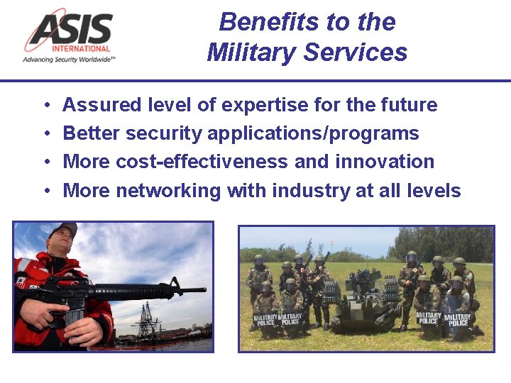 Introduction to the ASIS Military Liaison Council Military