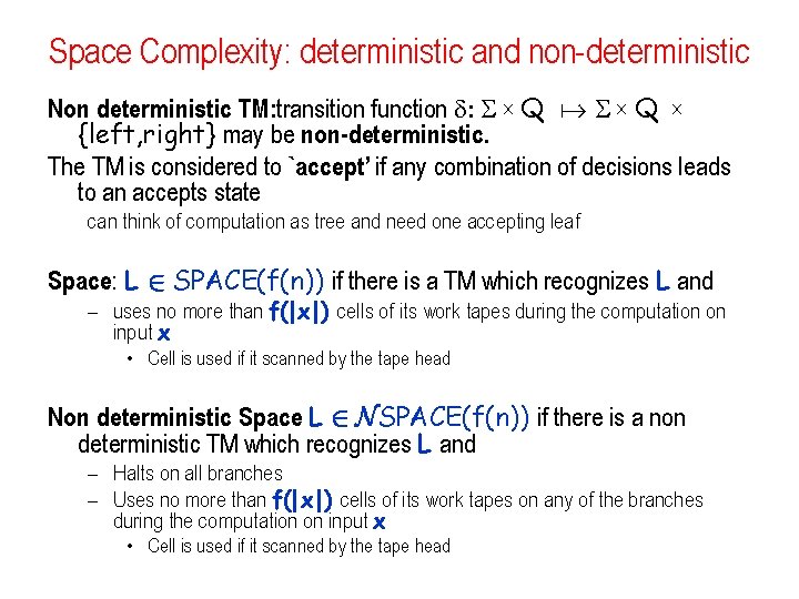 Complexity Theory Lecture 3 Lecturer Moni Naor Recap
