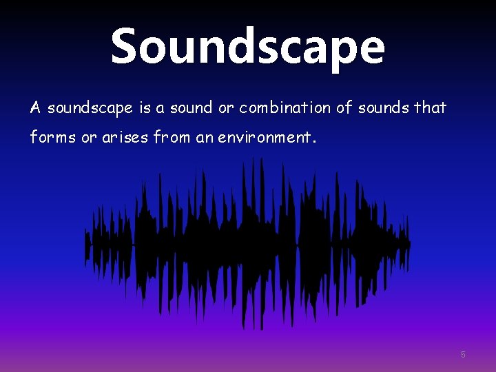 BGE Music Technology Creating a Soundscape Meldrum Academy