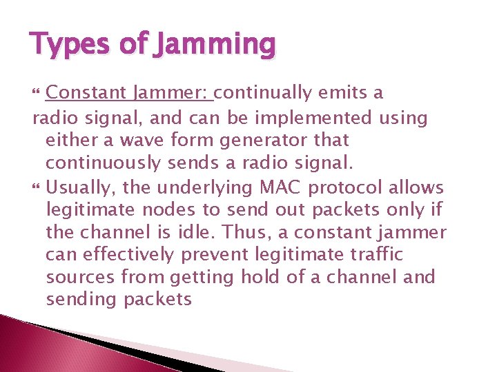 Attack and Defense in Wireless sensor network Network