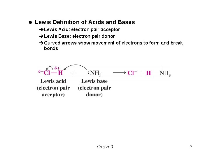 Chapter 3 An Introduction to Organic Reactions Acids