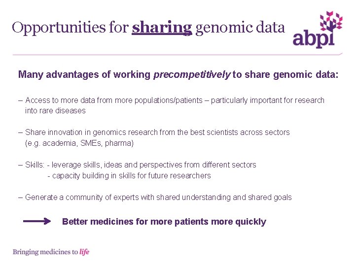 The opportunities and challenges of sharing genomics data