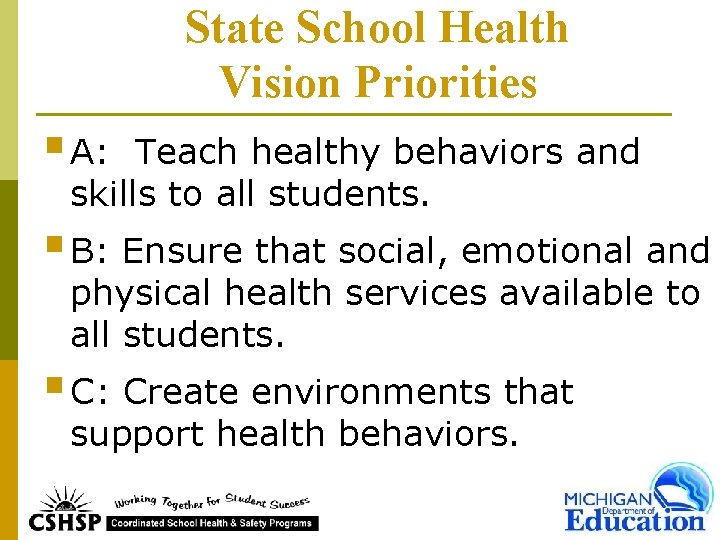Coordinated School Health Initiatives An Overview Elizabeth Coke