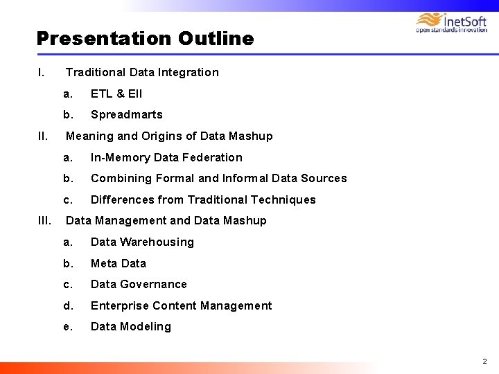 Data Mashups Defined and the Differences from Traditional