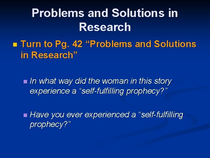 Chapter 2 2 Problems and Solutions in Research