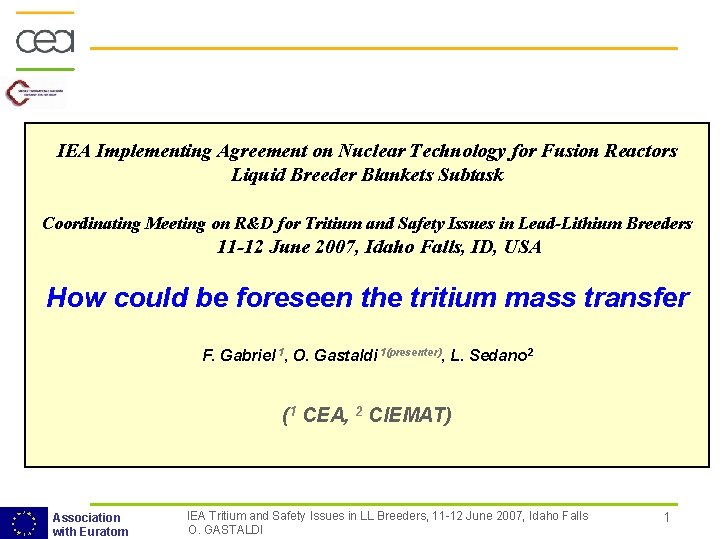 IEA Implementing Agreement on Nuclear Technology for Fusion