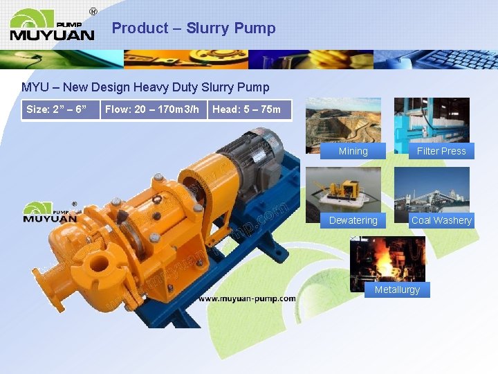 MUYUAN PUMP INDUSTRY CO LTD LOGO Brief Introduction