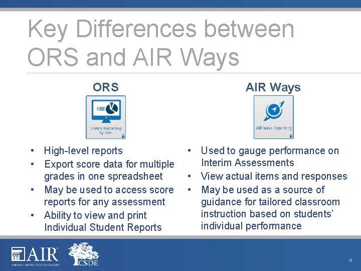 Online Reporting System ORS Training Module Copyright 2016