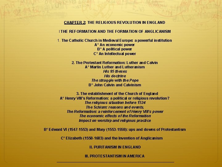 CHAPTER 2 THE RELIGIOUS REVOLUTION IN ENGLAND I