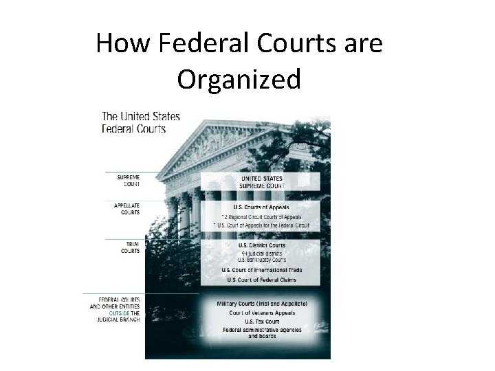 How Federal Courts are Organized U S District