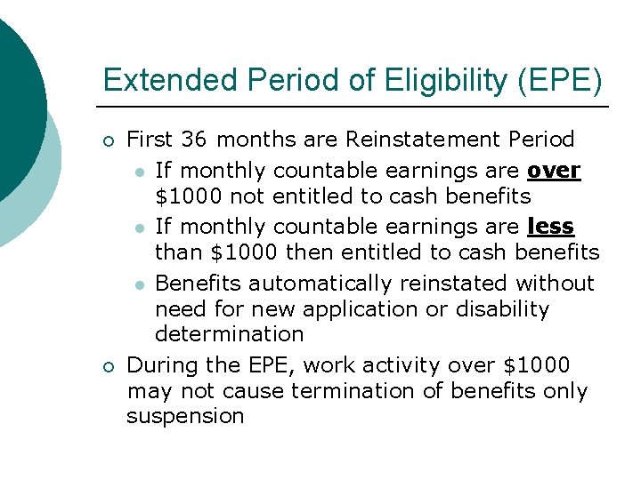 Overview of the Work Incentives for Social Security