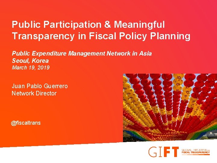Public Participation Meaningful Transparency in Fiscal Policy Planning