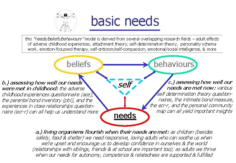 basic needs this needsbeliefsbehaviours model is derived from