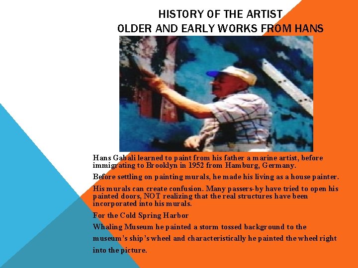 FALL 654 THE MURALS OF HANS GABALI A