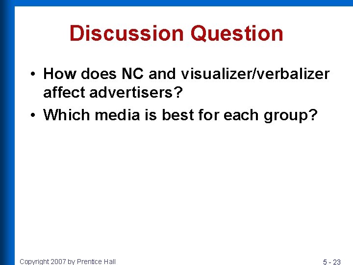 Chapter 5 Personality and Consumer Behavior Ninth Edition