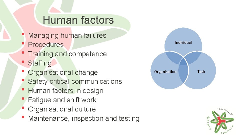 Human factors in real life applications a SCUBA