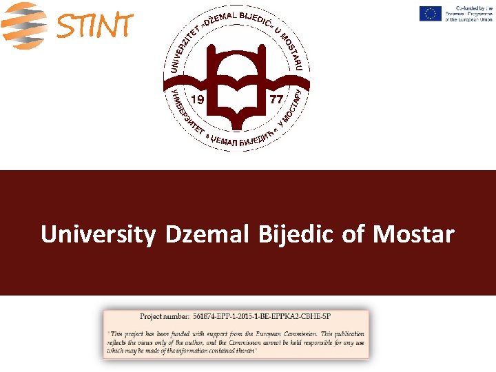 University Dzemal Bijedic of Mostar Content Background Dzemal