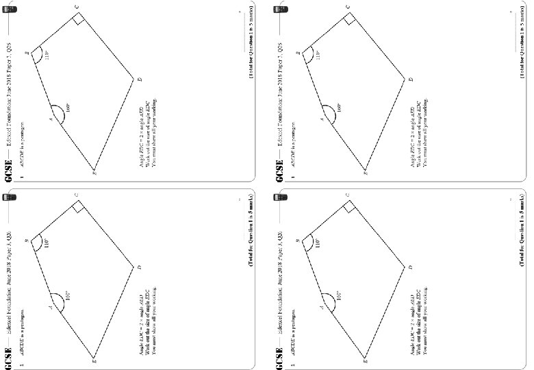 Angles Mixed Without Circle Theorems Foundation GCSE Questions