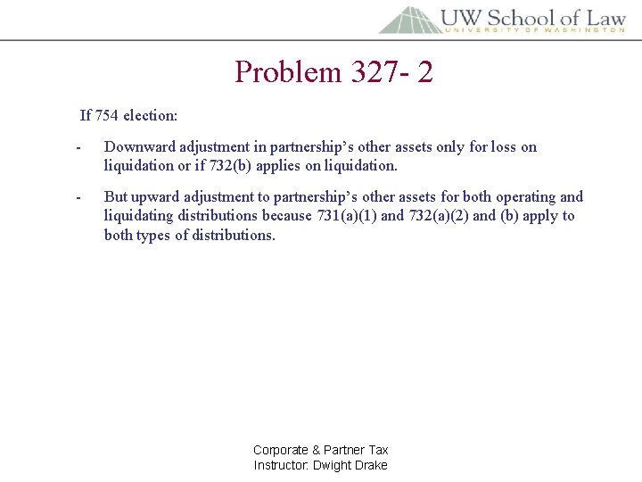 736 Roadmap 736b Payments in liquidation of partners