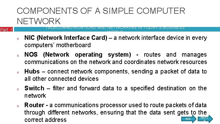 Chapter TELECOMMUNICATIONS AND NETWORKING IN TODAYS BUSINESS WORLD