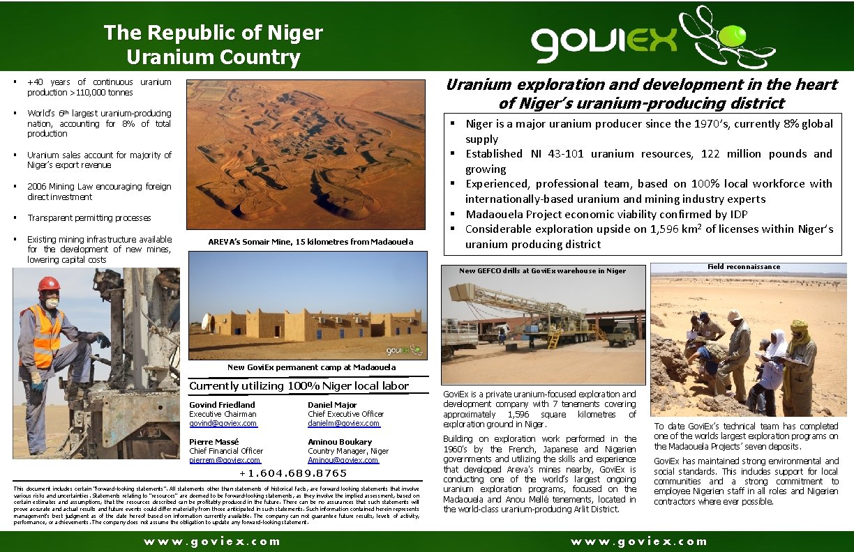 The Republic of Niger Uranium Country 40 years