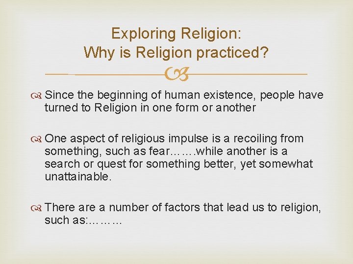 HRT 3 M World Religions Unit 1 The