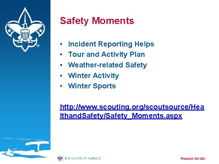 Health Safety Aquatics Workshop September 2016 BSA Commitment