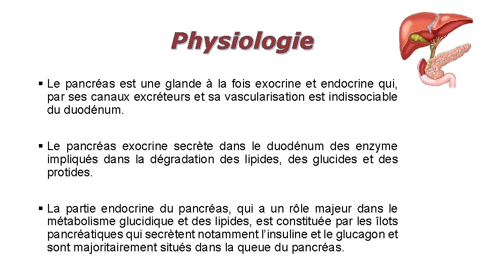 Radio anatomie normale du pancras ses variantes et