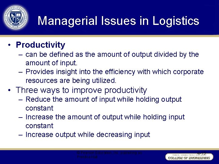 Chapter 4 Organizational and Managerial Issues in Logistics