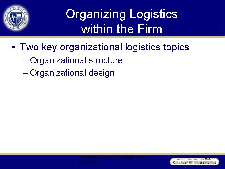 Chapter 4 Organizational and Managerial Issues in Logistics