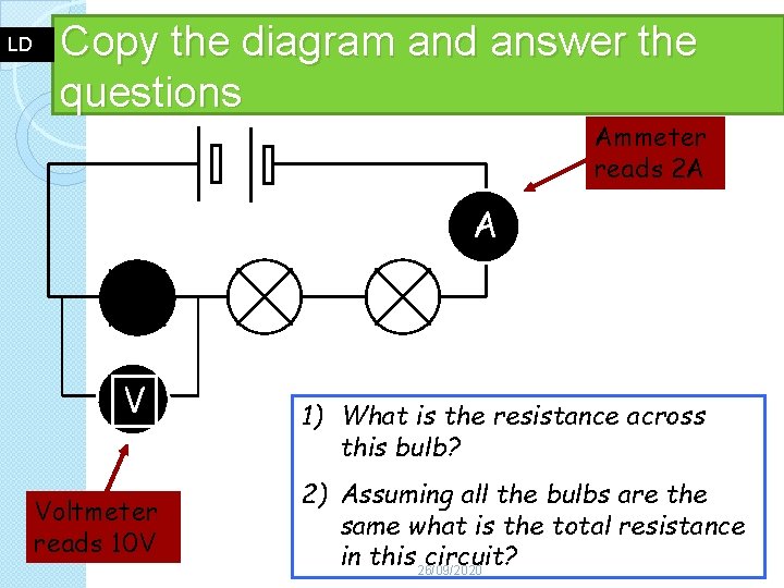 Calculating the resistance of a bulb A filament