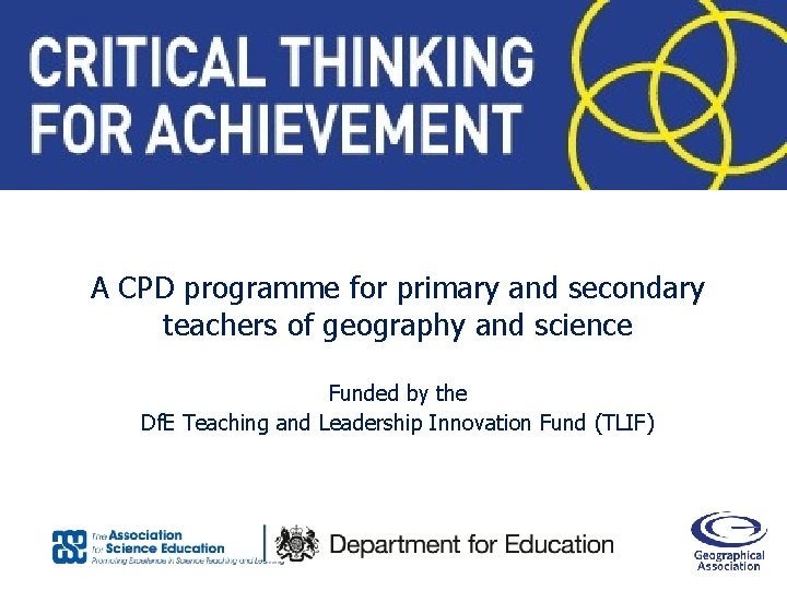 A CPD programme for primary and secondary teachers